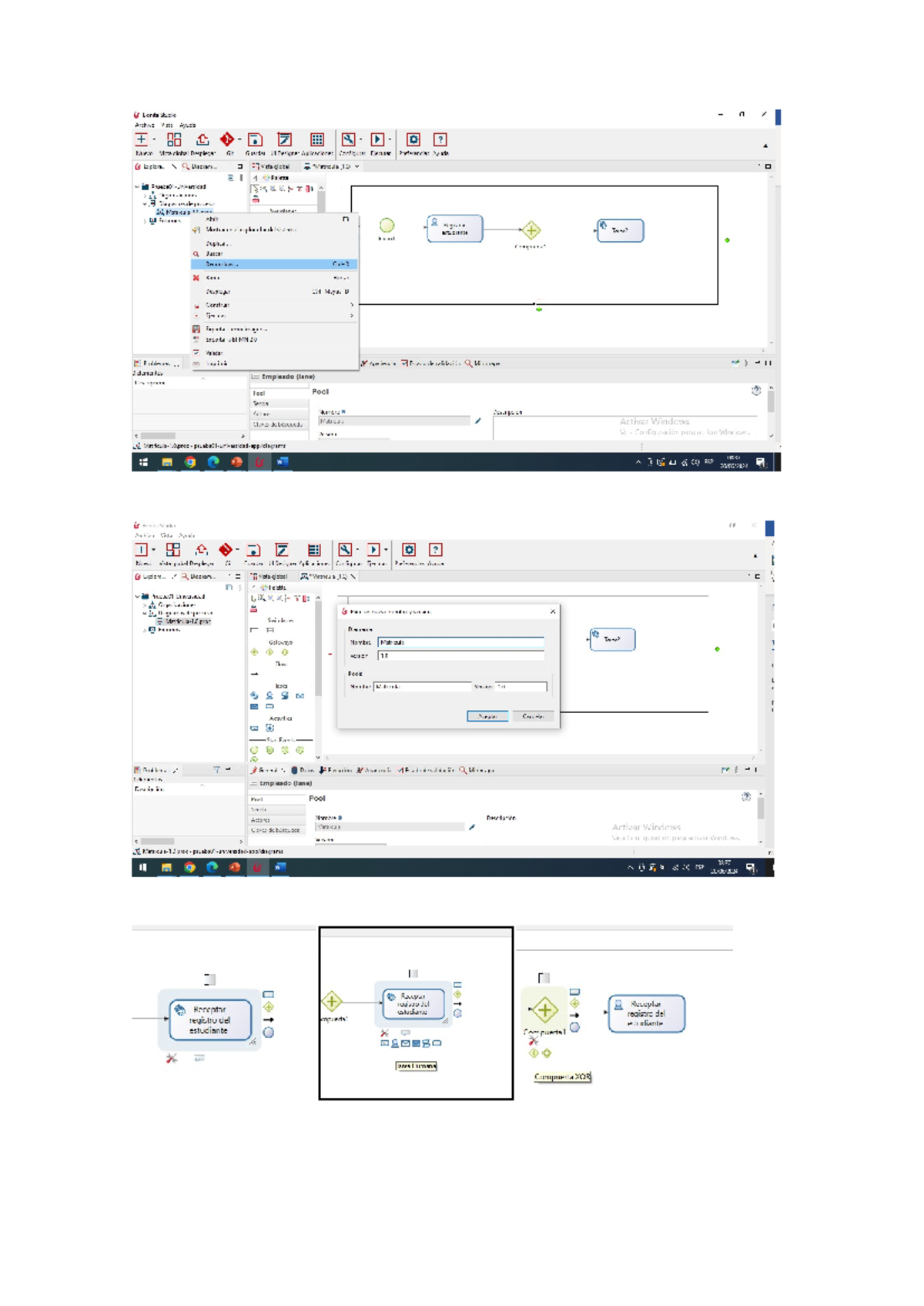 Automatización - Bonita Studio v2 - Bonita Studio Archivo Vista Ayuda 1 ...