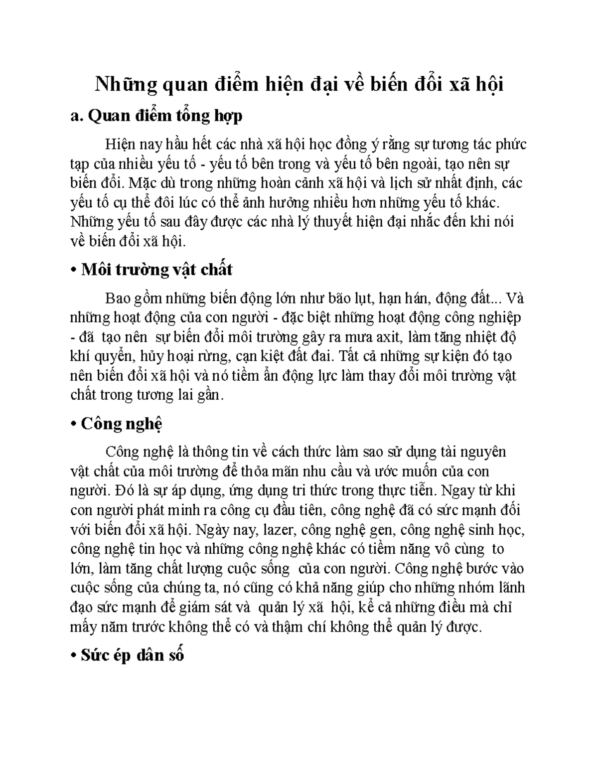 Nhung quan diem hien dai ve bien doi xa hoi - Những quan điểm hiện đại về biến đổi xã hội a ...