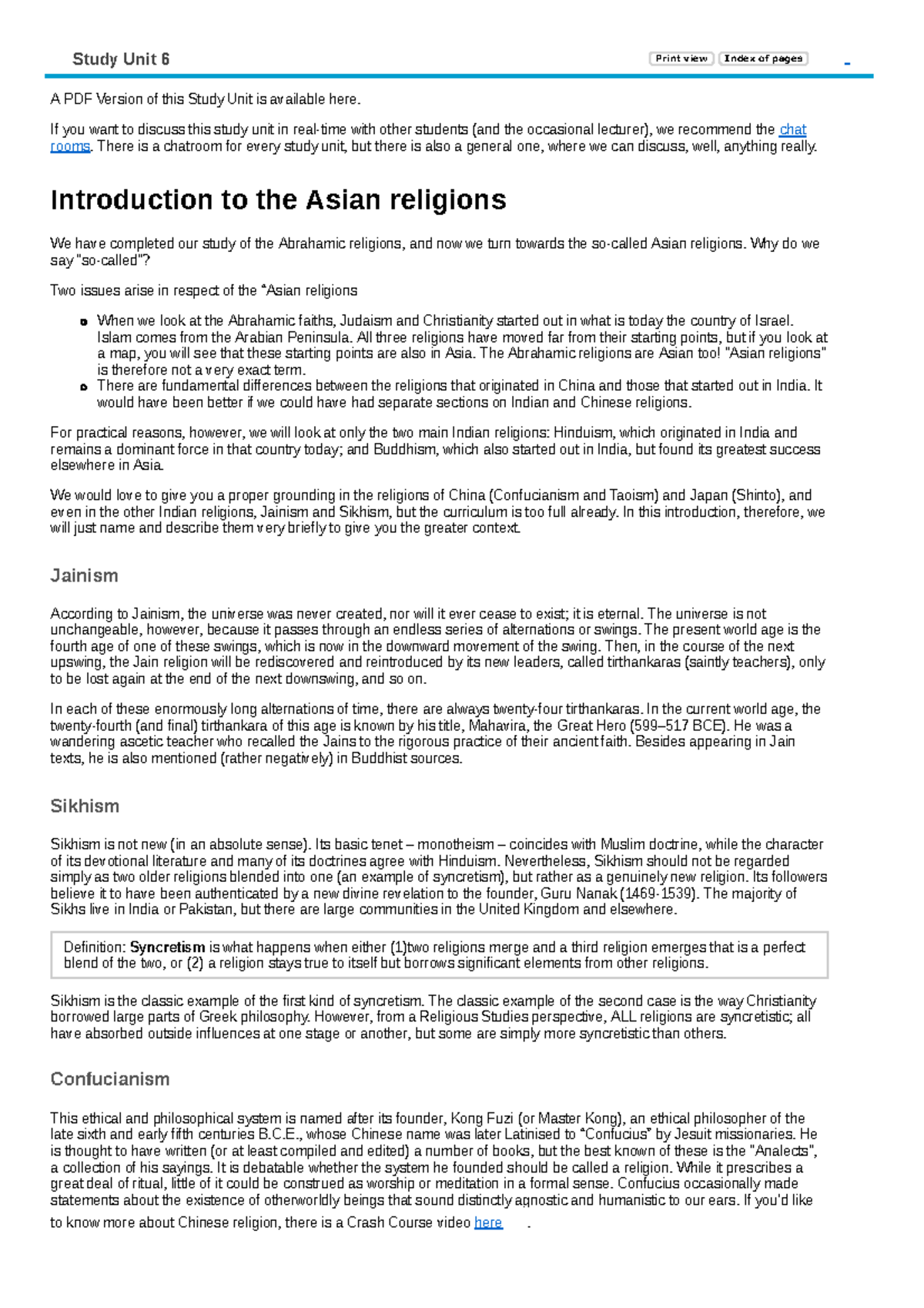 Hinduism - Religion notes first year - Study Unit 6 Print view Index of ...