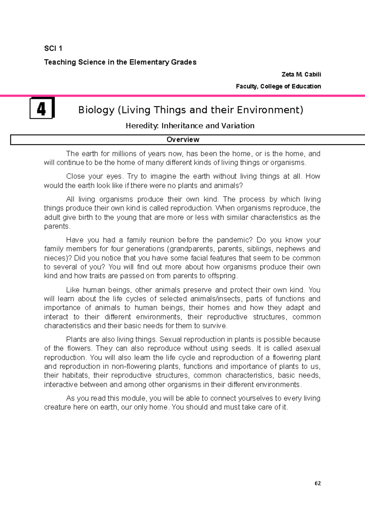 Science-Module-4 - 6263 - SCI 1 Teaching Science in the Elementary ...