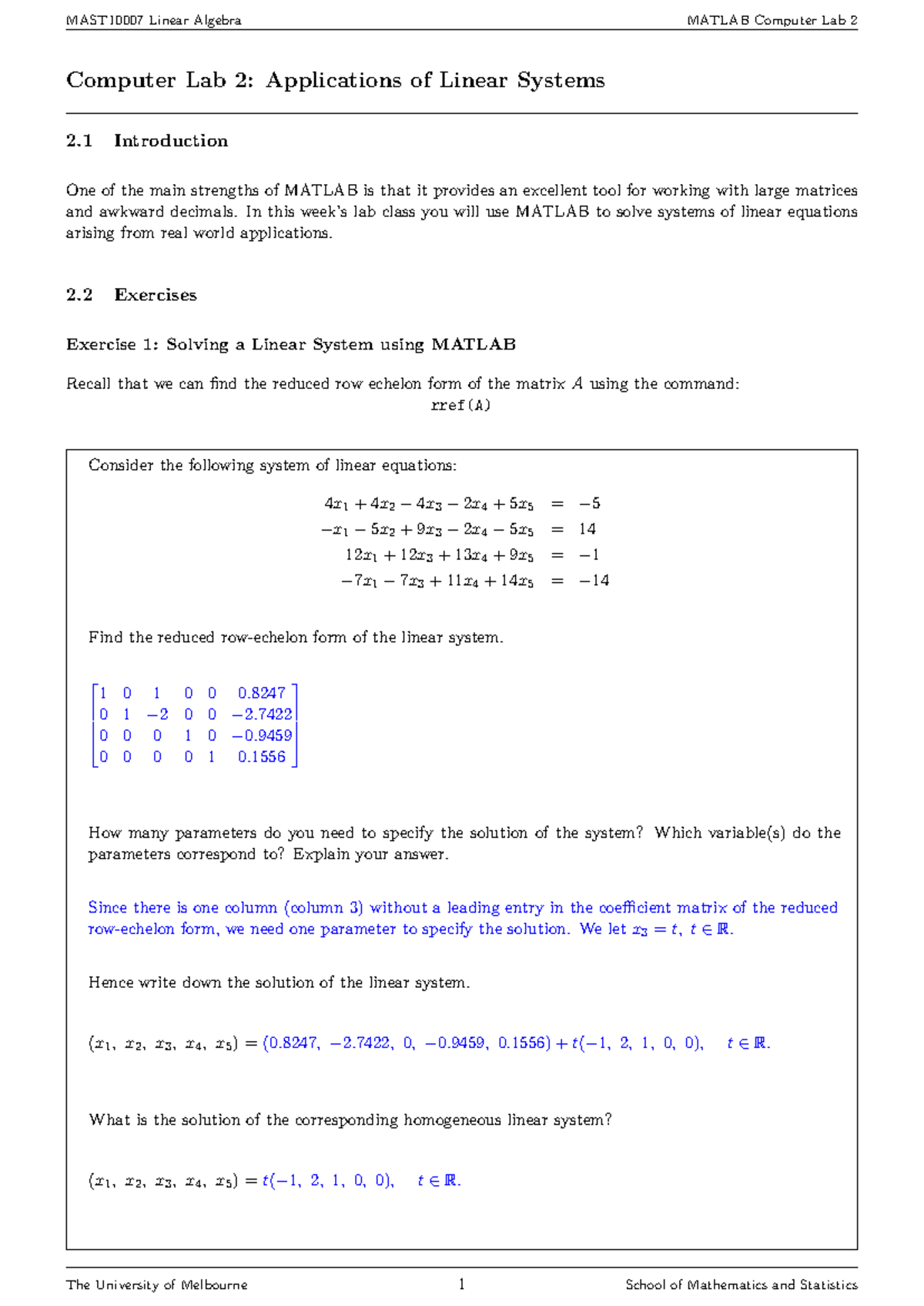 Lab02(solutions)-2 - Lab solutions - Computer Lab 2: Applications of ...
