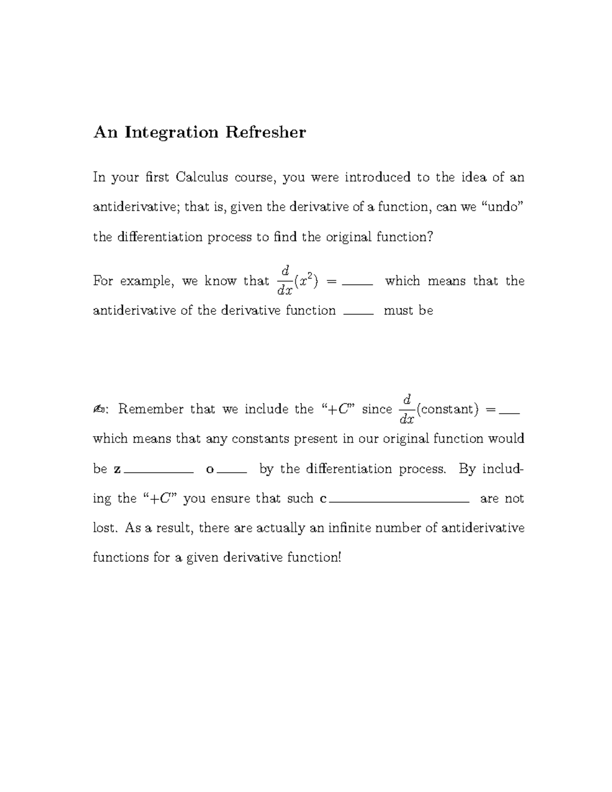 0 - Integration Review Lab - An Integration Refresher In your first ...