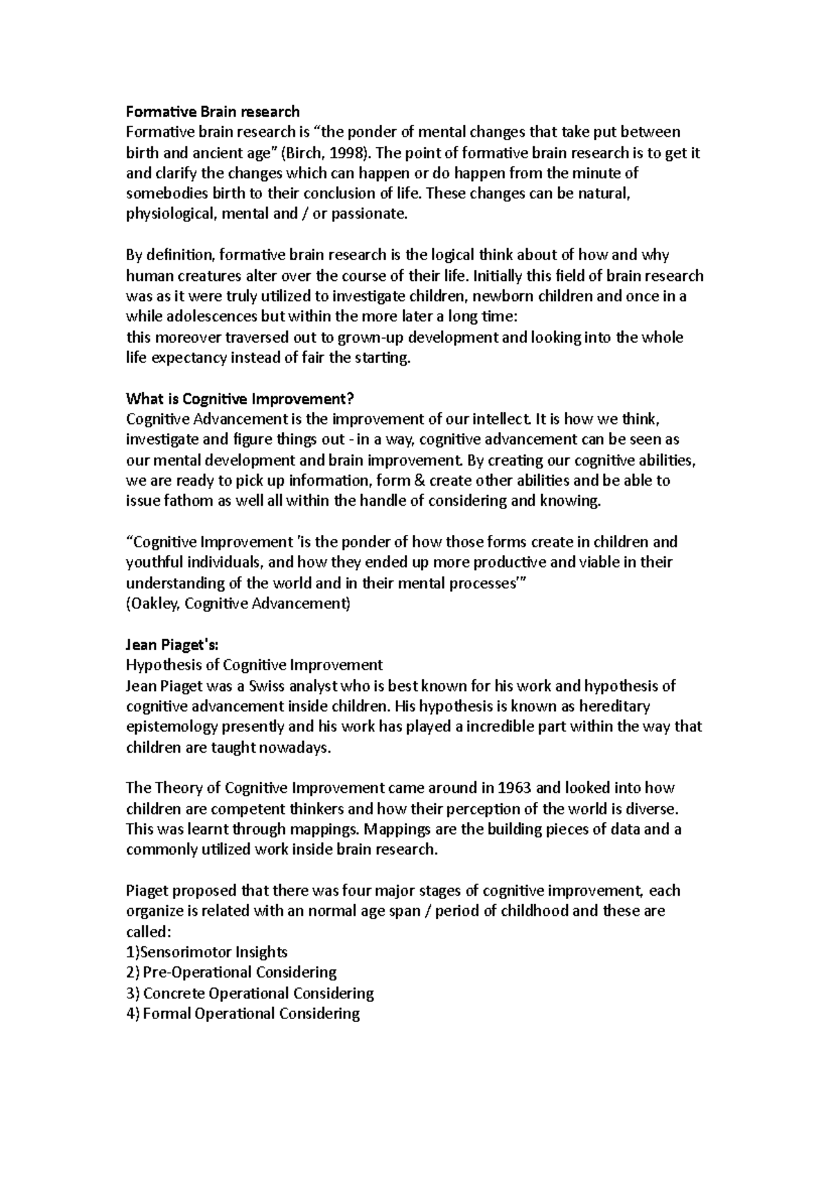 Formative Brain Research - Formative Brain research Formative brain ...