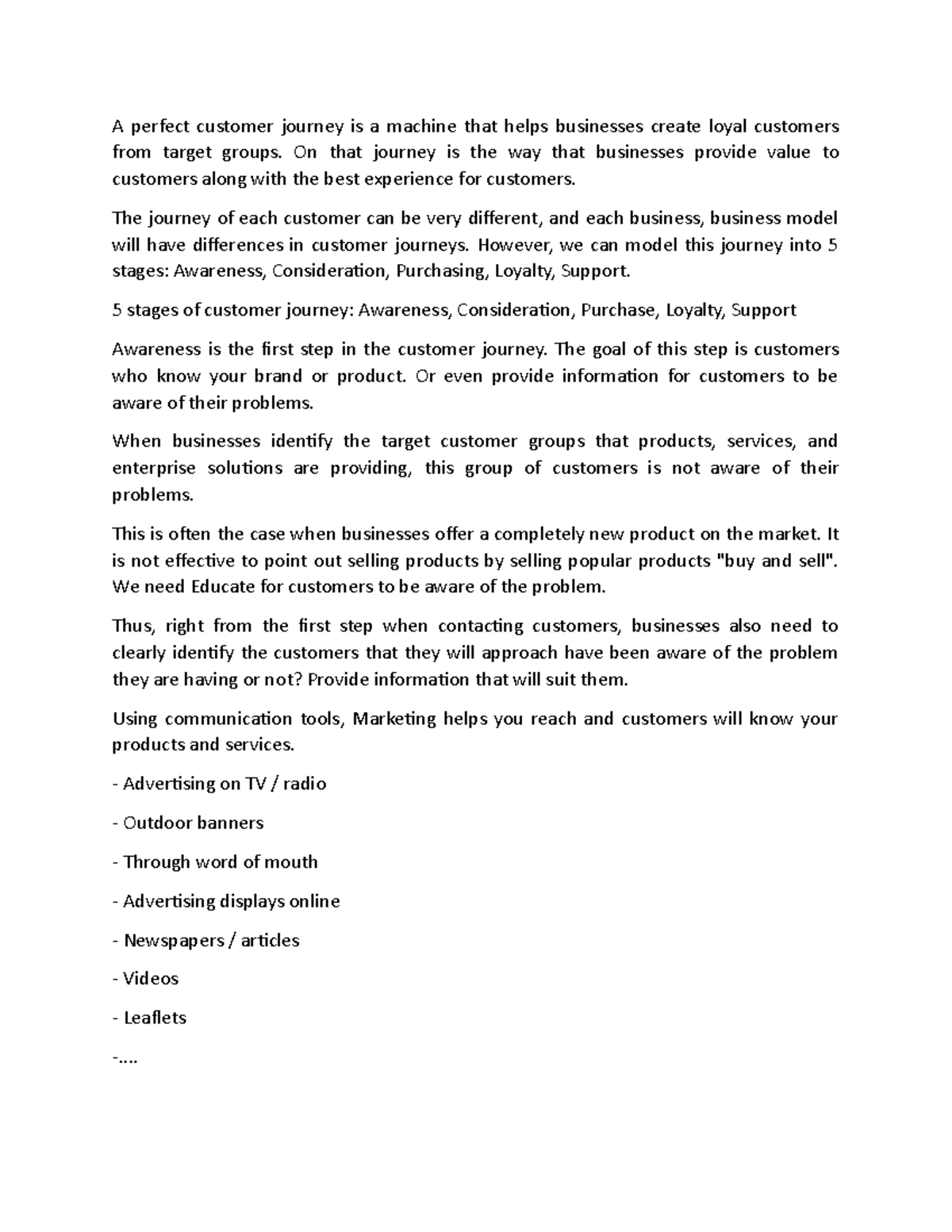 Build awareness of the first step in the Customer Journey - A perfect ...