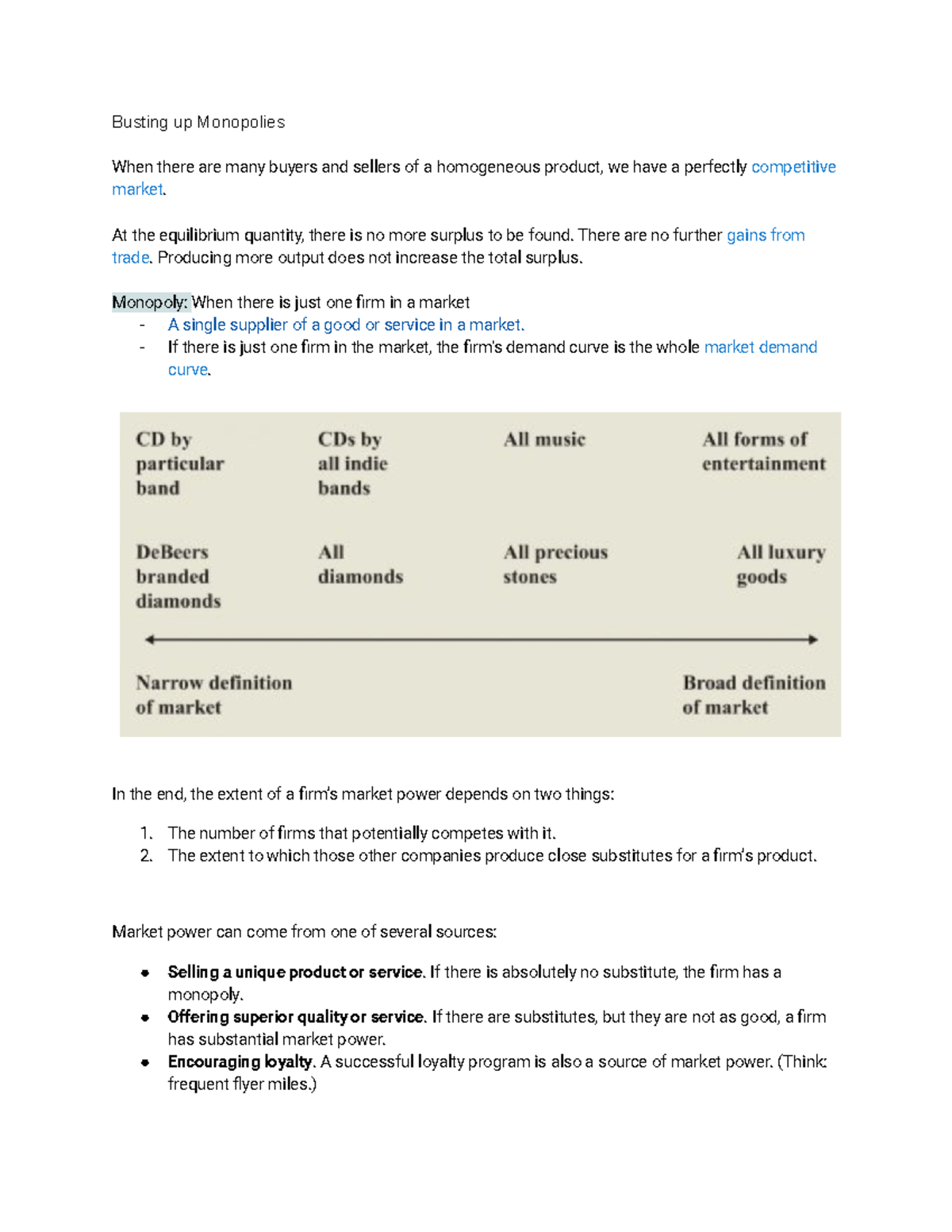 Busting up monopolies - Lecture notes Unit 2 - Busting up Monopolies ...
