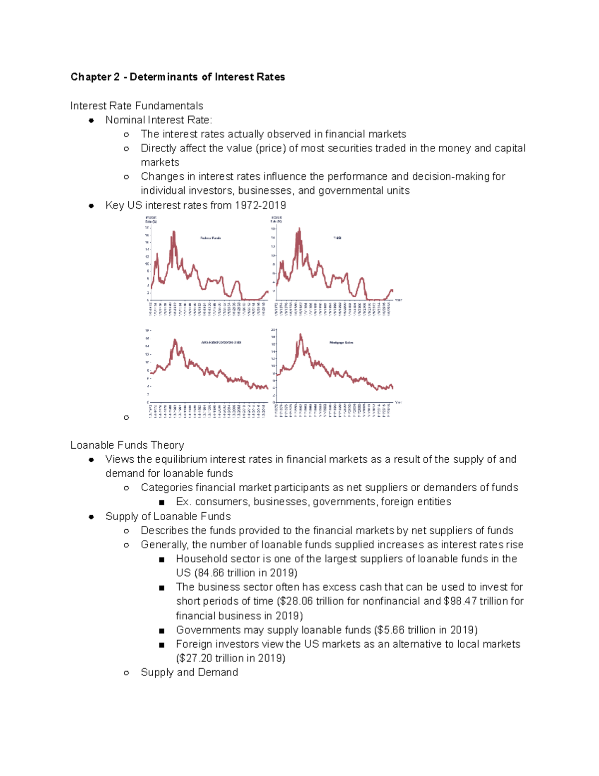 Chapter 2 - Chapter 2 - Determinants of Interest Rates Interest Rate ...