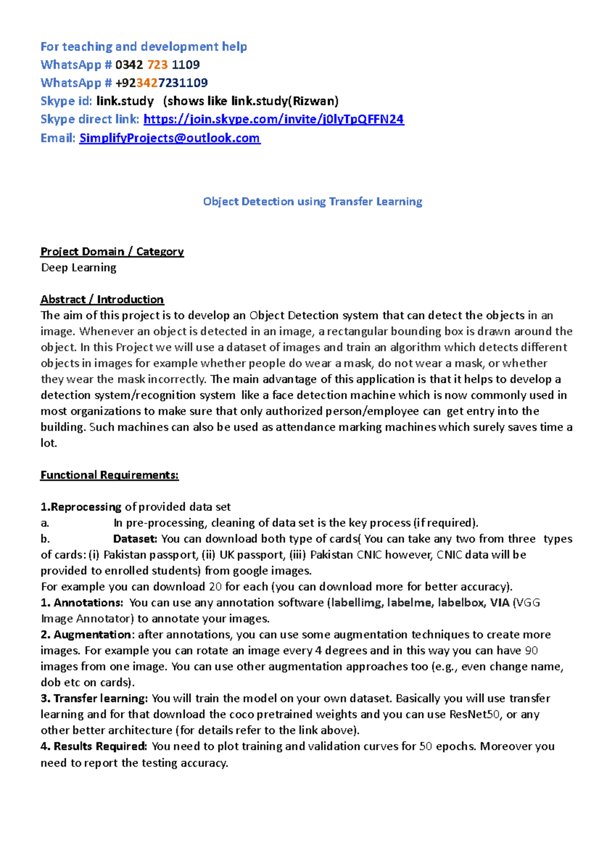 Object Detection using Transfer Learning - Final Project - VU - Studocu