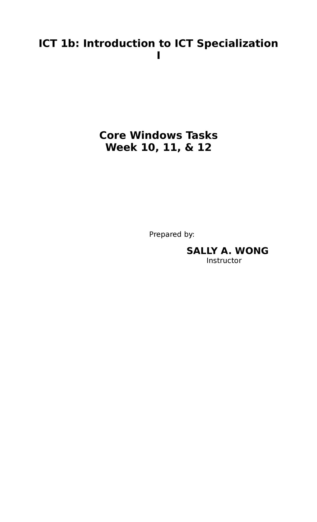 Module 4 - For college materials - ICT 1b: Introduction to ICT ...