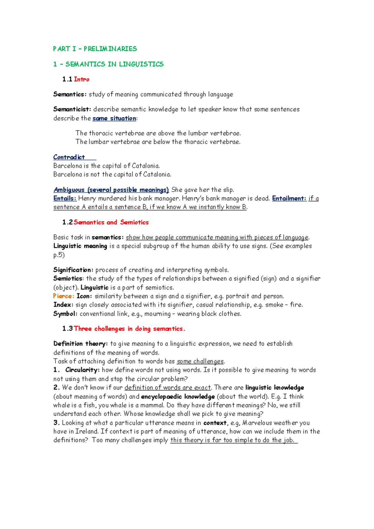 Lecture notes, lecture 1-6 - summary unit 1 to 6 - PART I ...