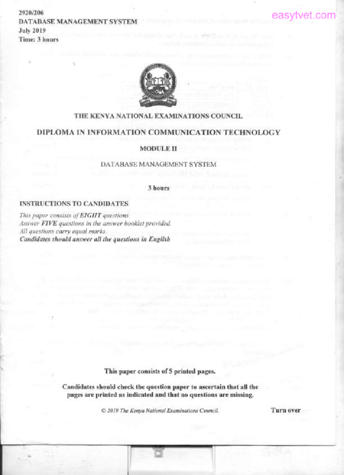 2019 july DBMS - DBMS - COMPUTER SECURITY AND FORENSICS - Studocu