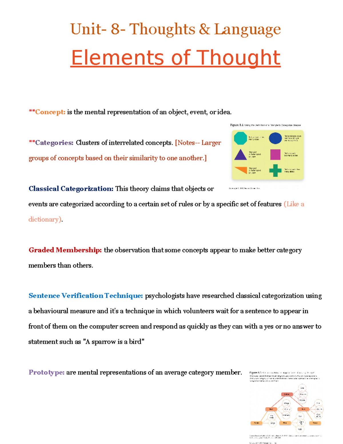 Unit 08 - Lecture notes 9-10 - Elements of Thought **Concept: is the ...