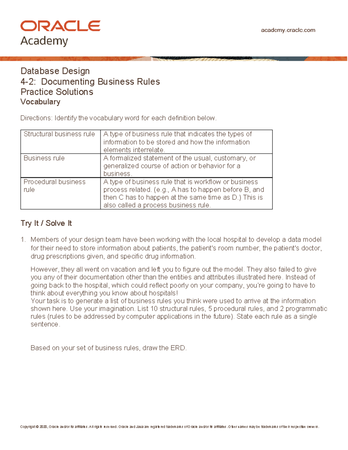 DD 4 2 Solution - Copyright © 2020, Oracle and/or its affiliates. All ...