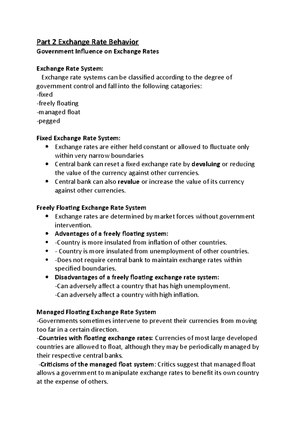 Part 2 Exchange Rate Behavior week 4 PART1 - Part 2 Exchange Rate ...