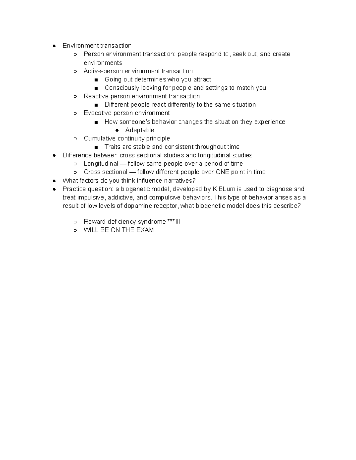 Discussion 4 - Lecture notes 4 - Environment transaction Person ...