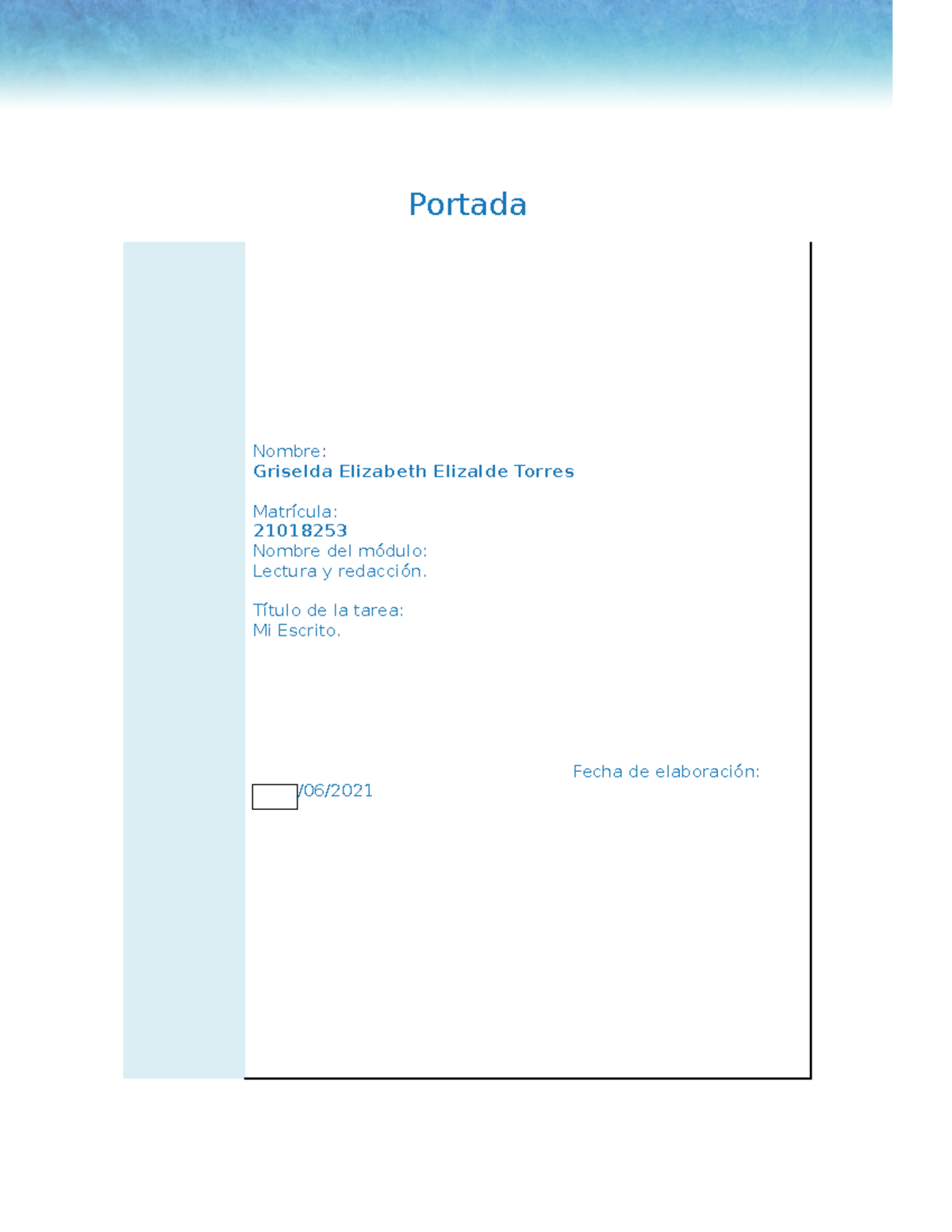 Elizalde Griselda Miescrito jkfjfjfjjf jfjfjjf - Portada Nombre ...