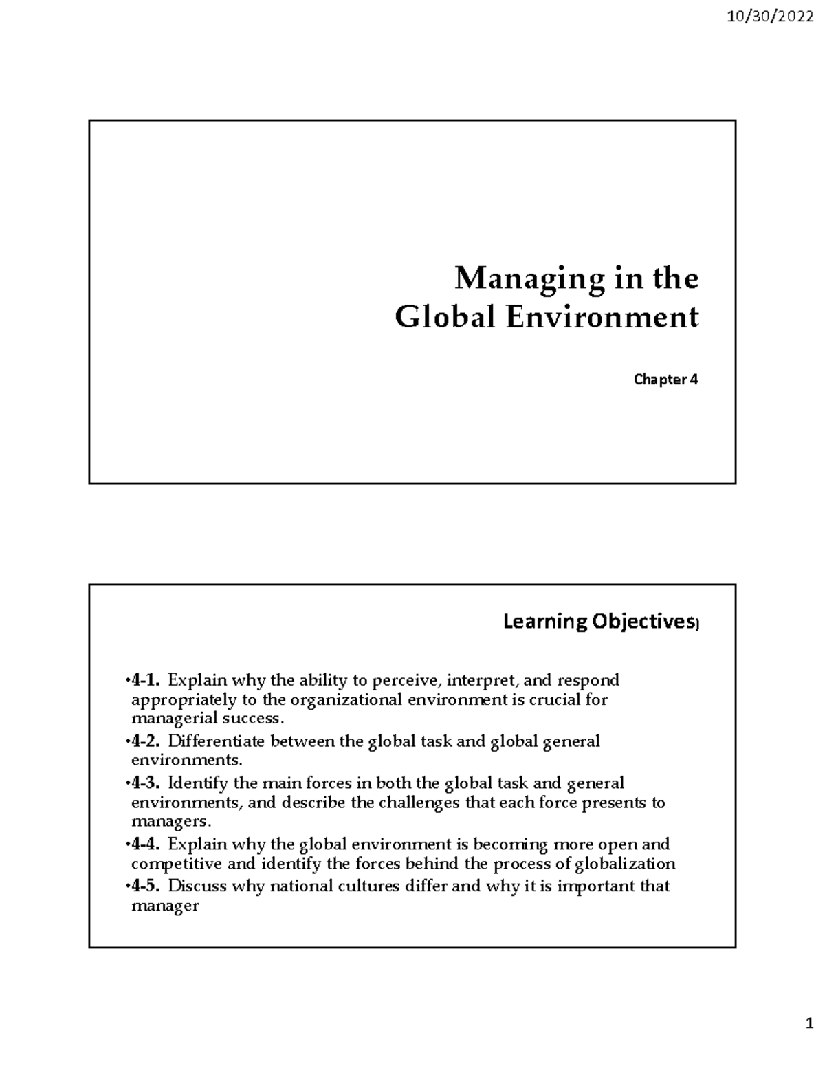 Global Environment - management - Managing in the Global Environment ...