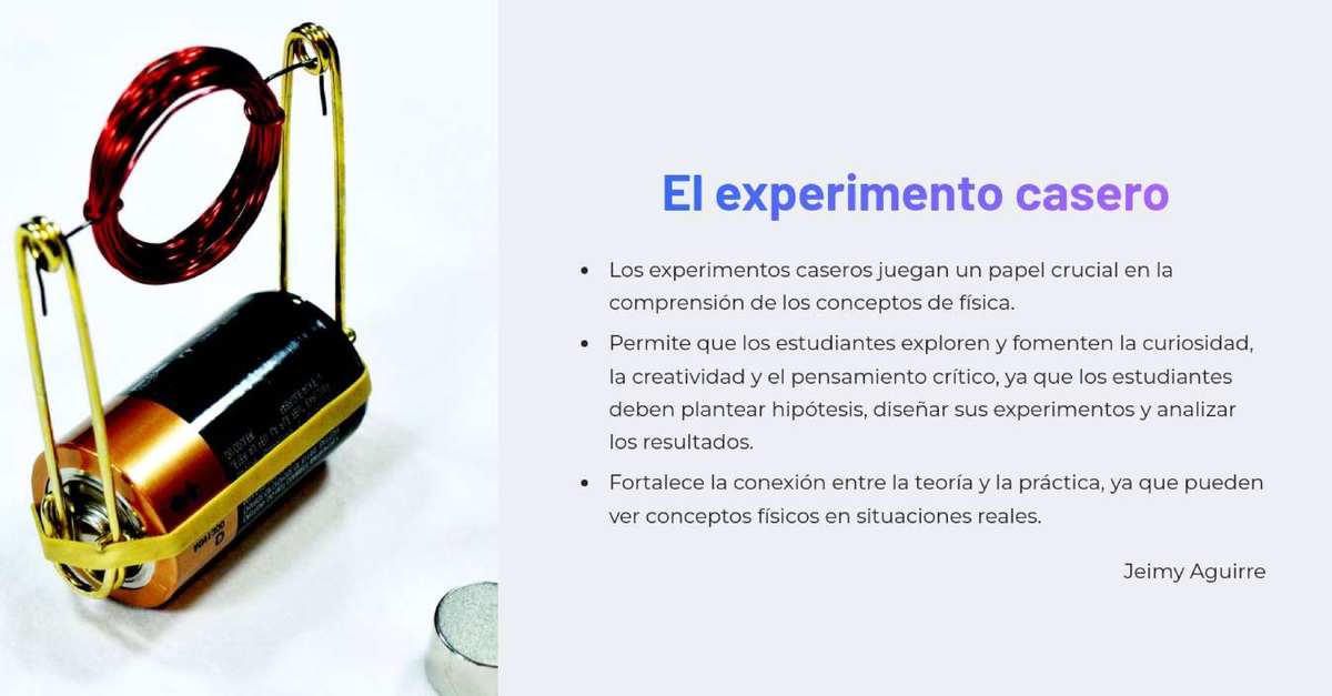 Experimento Casero - El experimento casero Los experimentos caseros juegan un papel crucial en ...