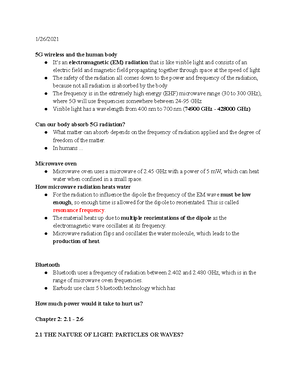 Physics exam #1 review - Week 2 = electromagnetic waves Light waves are ...