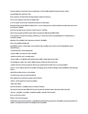 Chapters 1, 2, and 3 Public Speaking Introductions - Chapter 1 Quiz ...