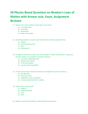 Mastering Vectors in Physics 50 Essential Multiple Choice Questions with Answers Quiz, Exams ...
