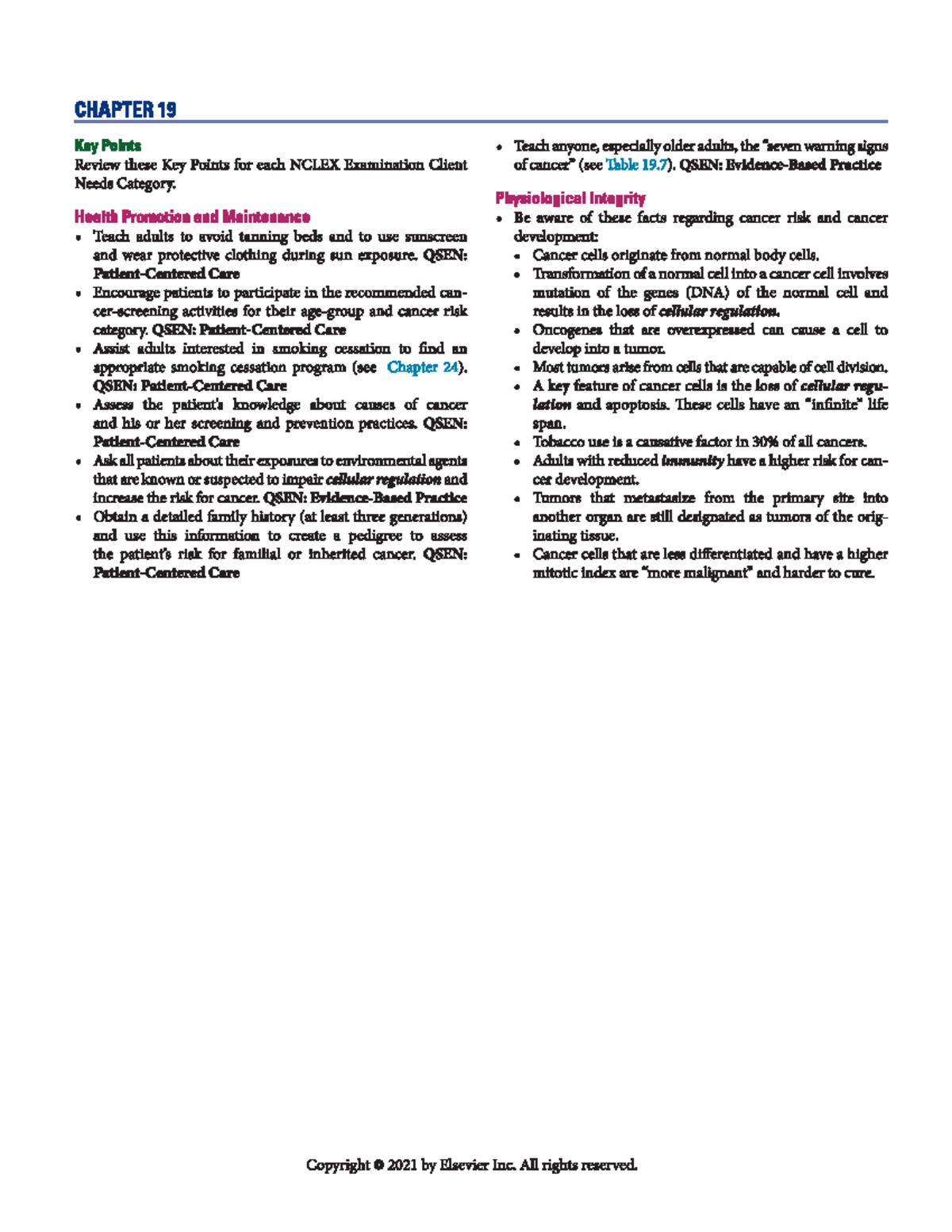 MCD 2 - Chapter 19 - Mdc III (NUR2759) - CHAPTER 19 Key Points Teach anyone, especially older ...