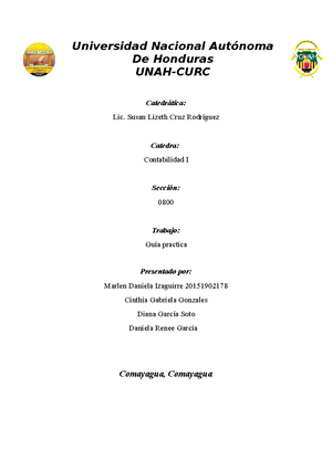 GUIA II Parcial 1PAC2021 - UNIVERSIDAD NACIONAL AUTÓNOMA DE HONDURAS FACULTAD DE CIENCIAS ...