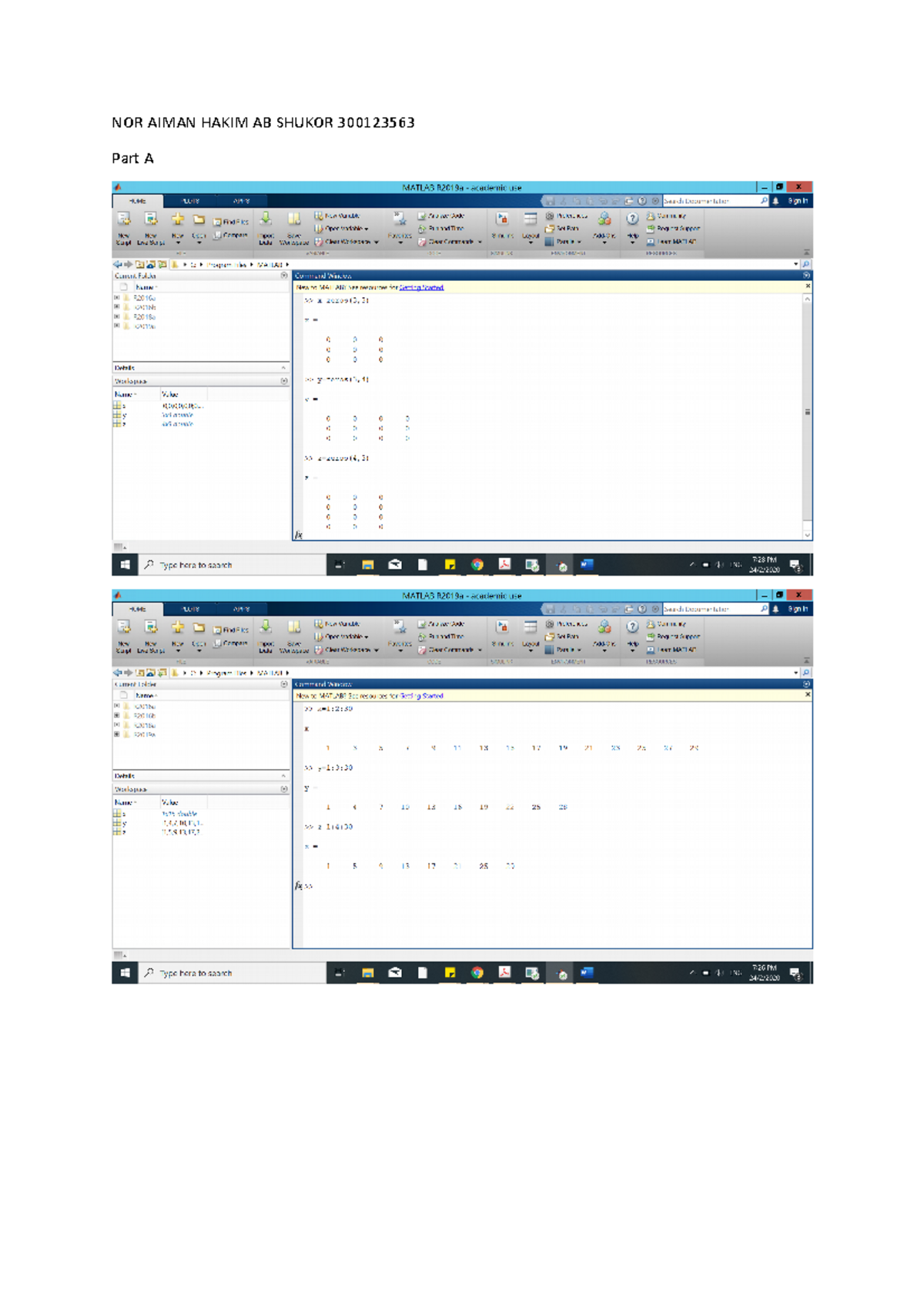 Matlab for lab gng1103 - NOR AIMAN HAKIM AB SHUKOR 300123563 Part A PartC Part D: Design margin ...