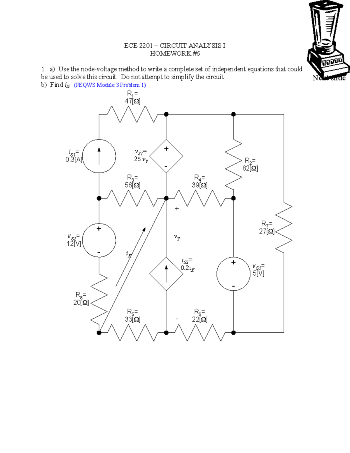 2201 Homework 06 - kkkkkkkkkkkk - ECE 2201 – CIRCUIT ANALYSIS I ...