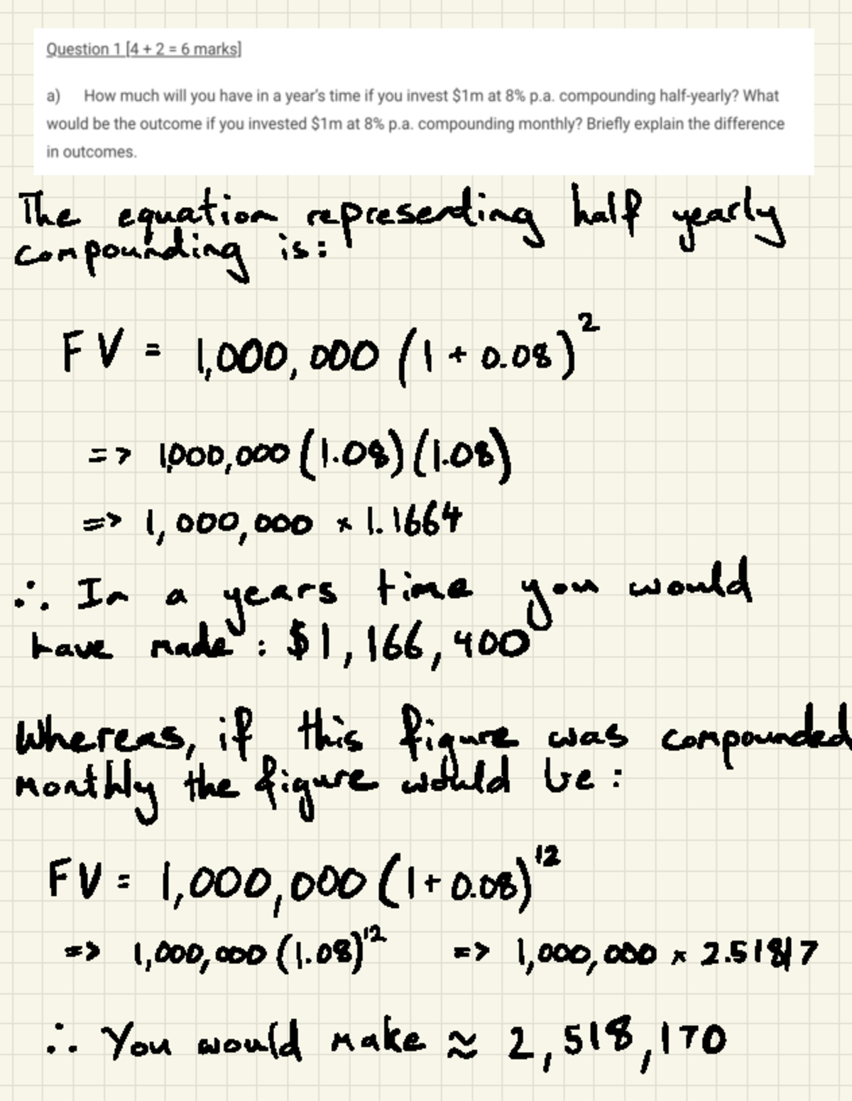 Exam Buddy 1 - The equation representing half yearly ...