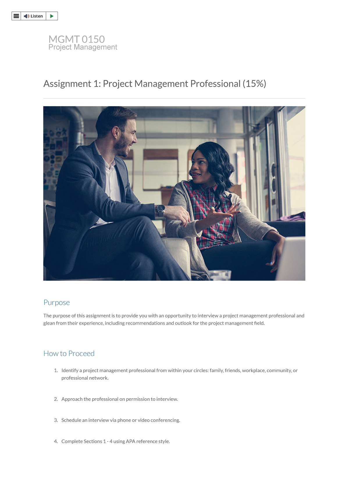 MGMT 0150 Assignment 1 - MGMT 0150 Project Management Assignment 1 ...