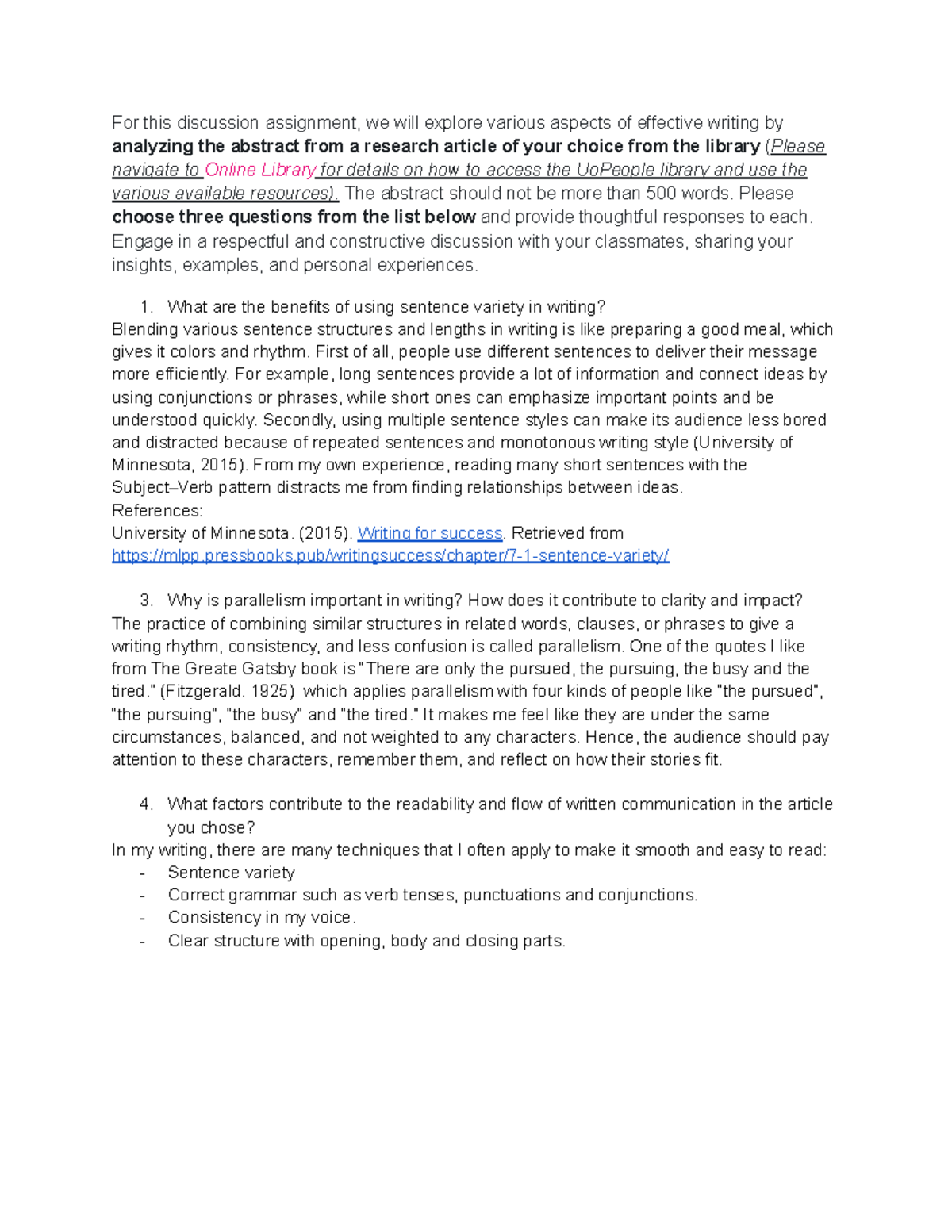 Discussion - For this discussion assignment, we will explore various ...