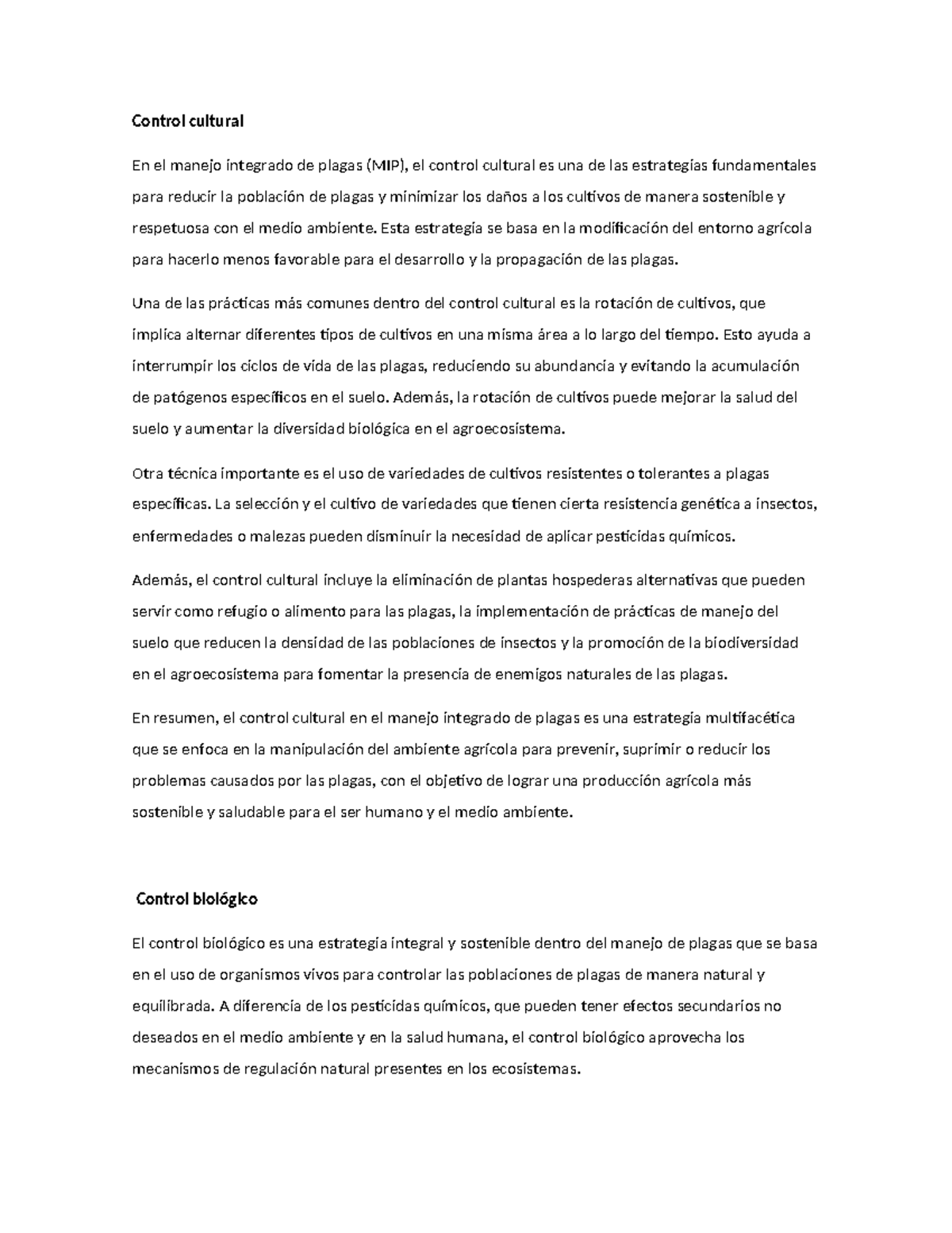 Manejo integrado de plagas abril - Control cultural En el manejo ...