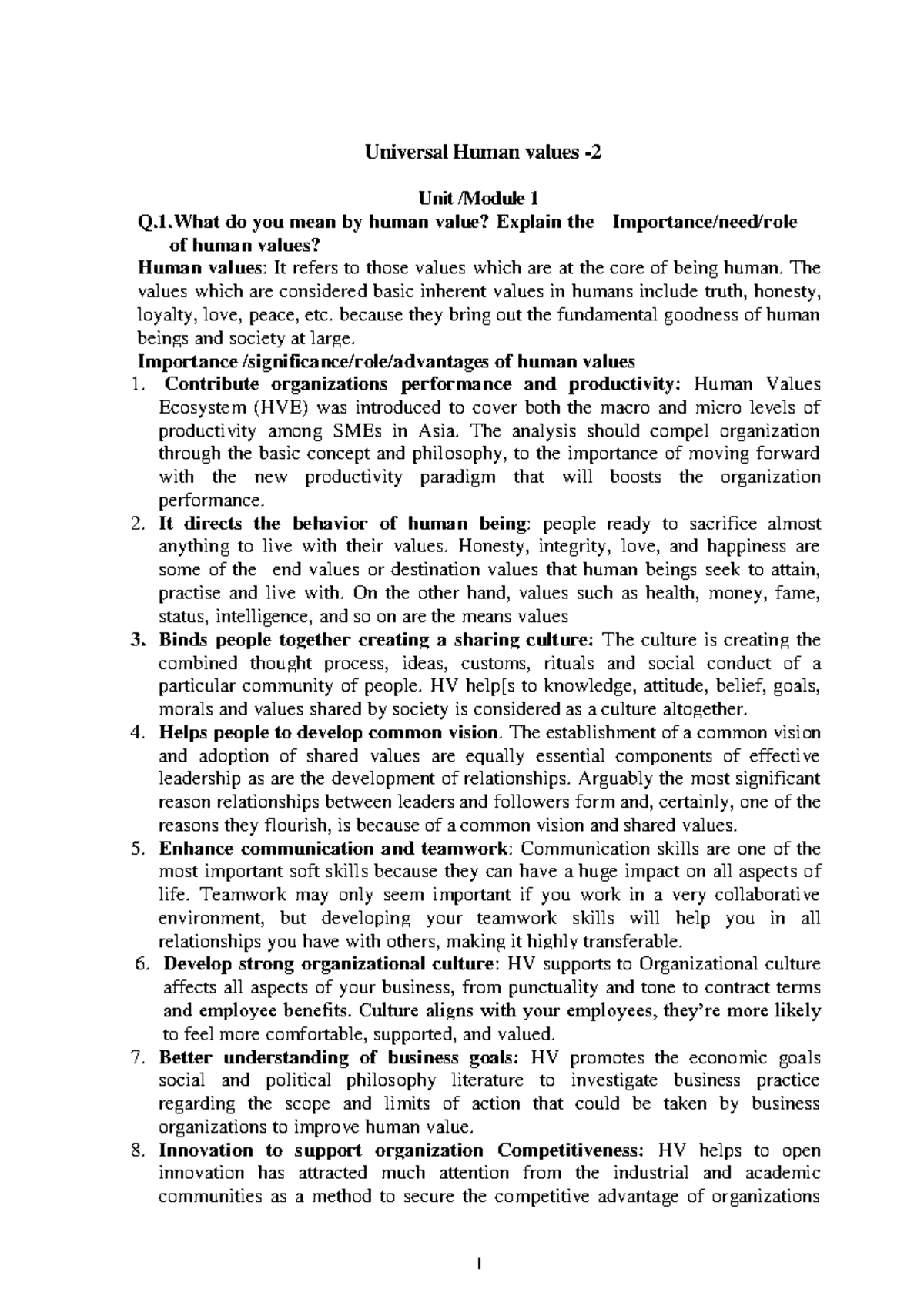 Universal Human values ALL UNITS UHV-2 - Universal Human values - 2 ...