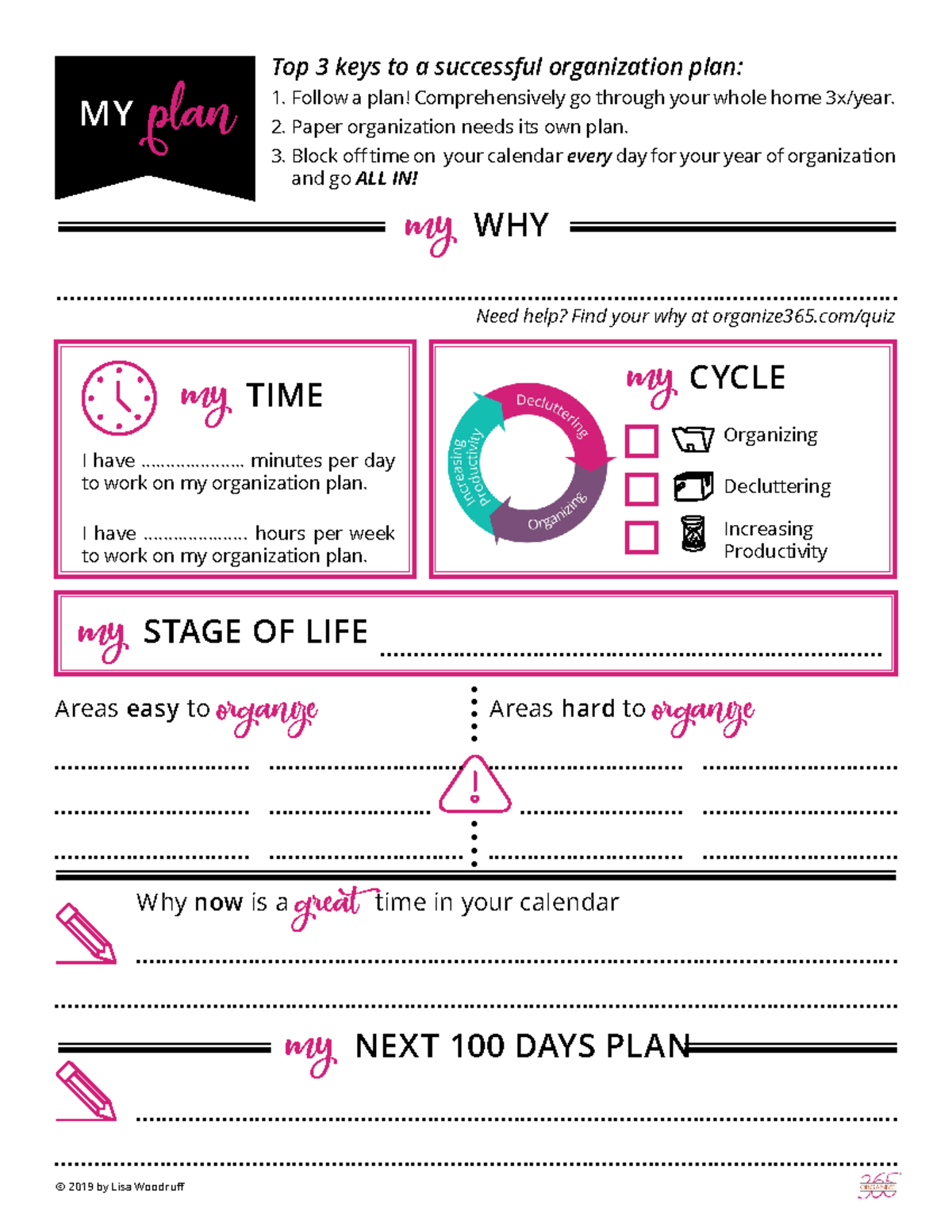 Organization-Worksheet 1588944677763 - © 2019 by Lisa Woodruff Top 3 ...