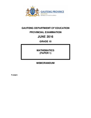 Applications of Calculus memo - Maths Gr12 - Studocu
