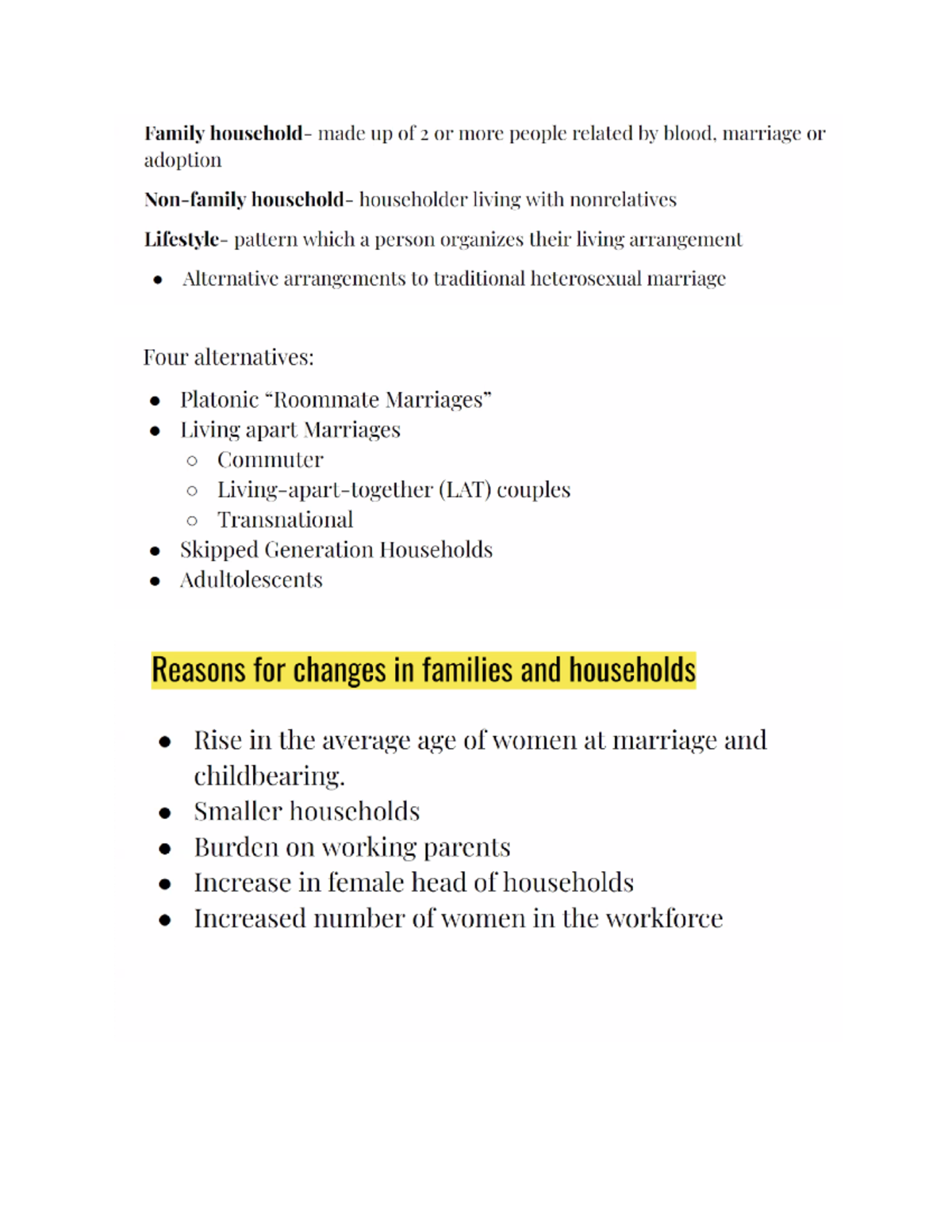FCS notes Mar 24th - Family made up of 2 or more people related blood ...