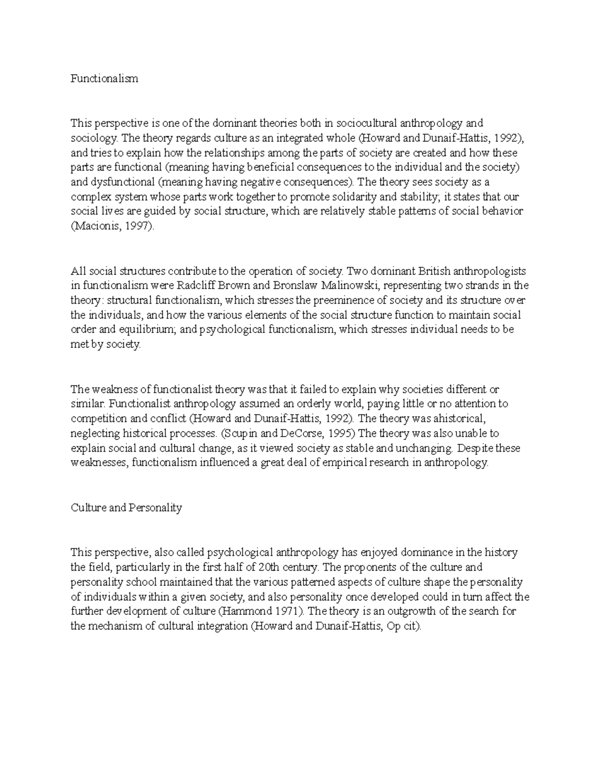 CA 4 - These are lecture notes for cultural anthropology ...