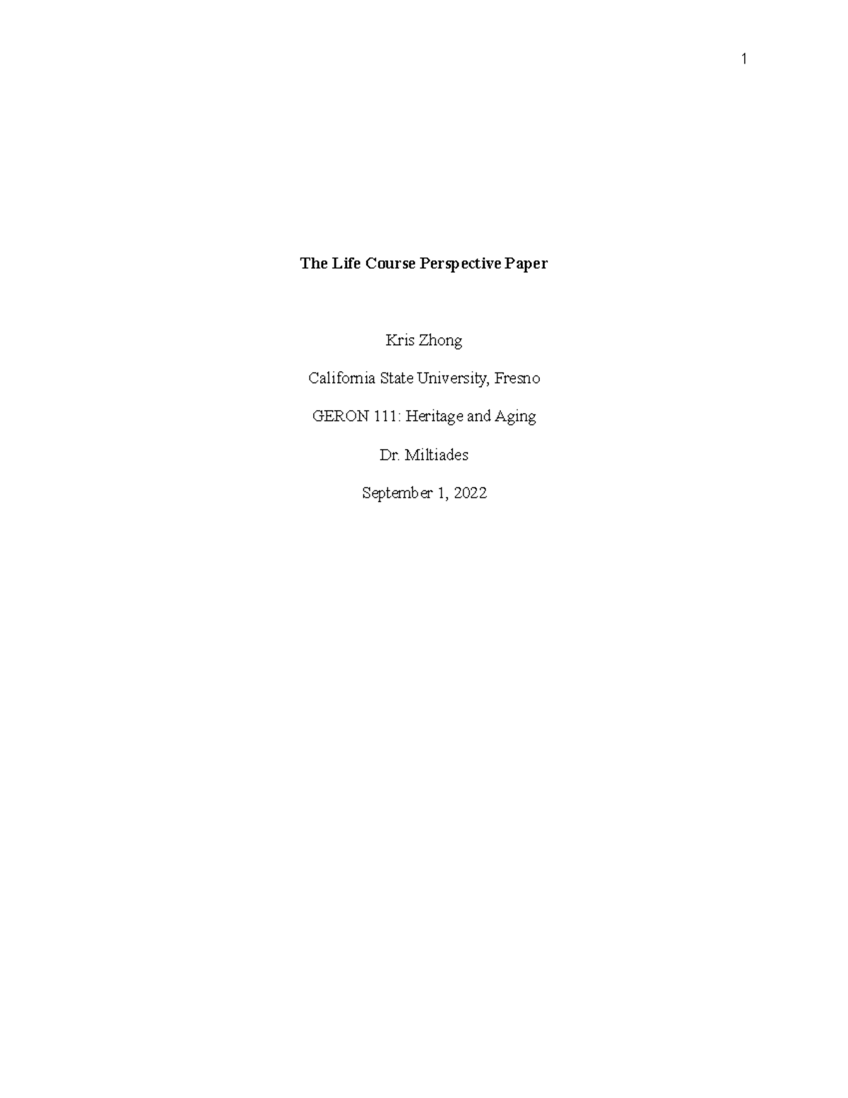 The life course perspective paper - The Life Course Perspective Paper ...