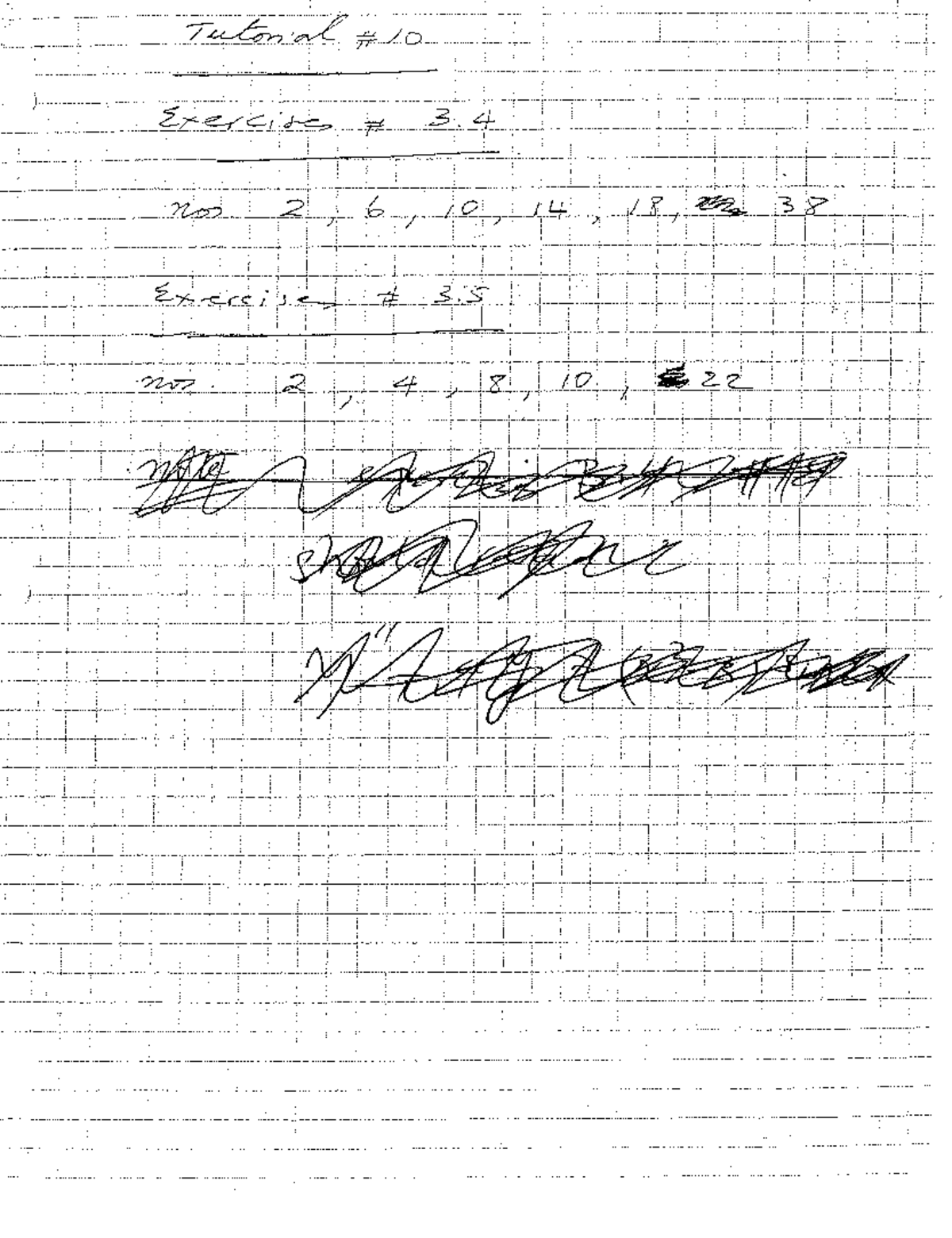 Tutorial #10 - Tutorial 10 Exercises 3 no 2 6, 10 14, 18, 22 38 ...