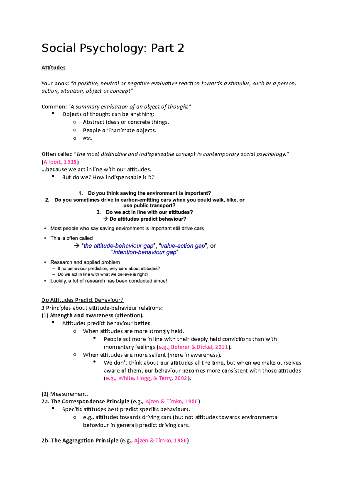 Social Psychology Part 2 - o People or inanimate objects. o etc. Often ...