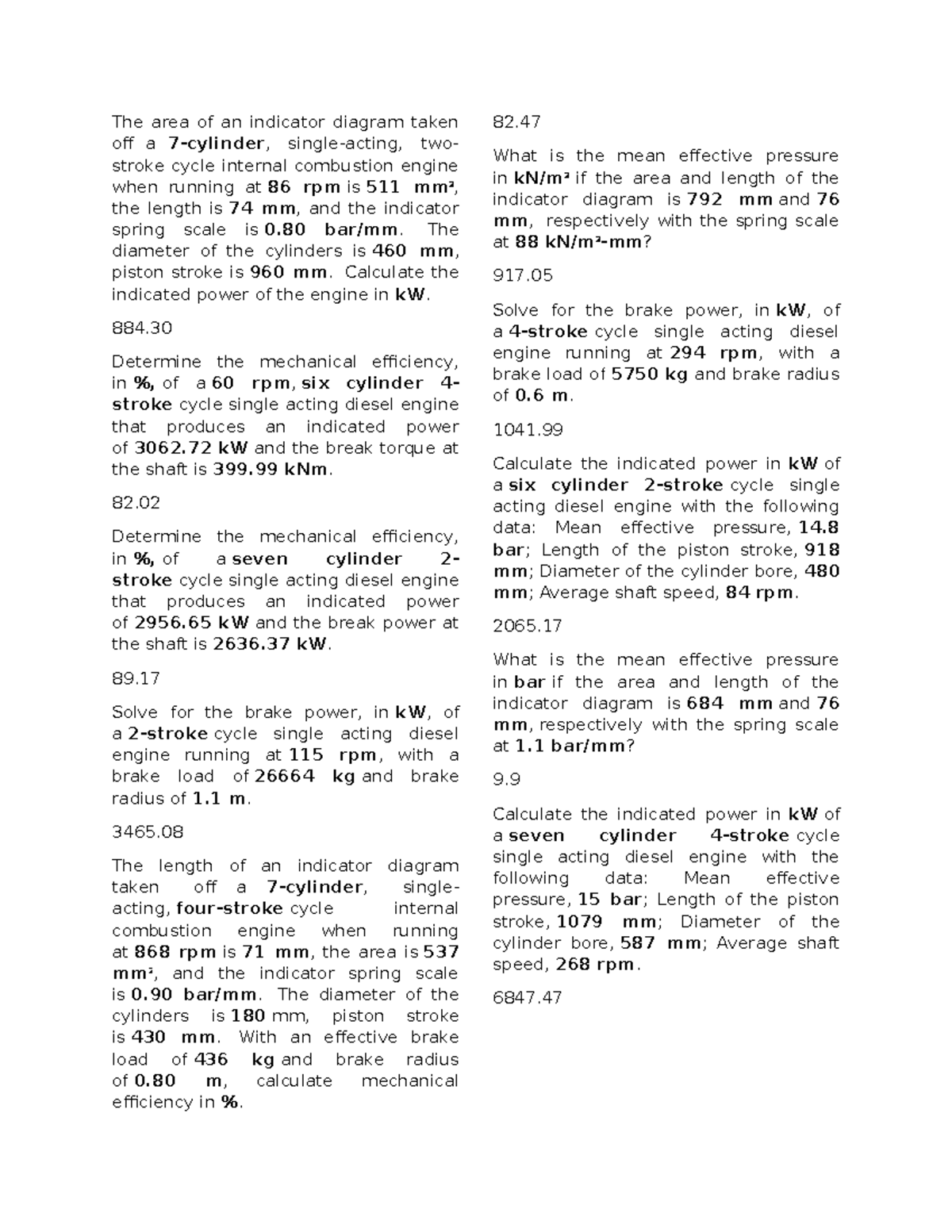 MEEC4 - MEEC Lecture Notes - The area of an indicator diagram taken off ...