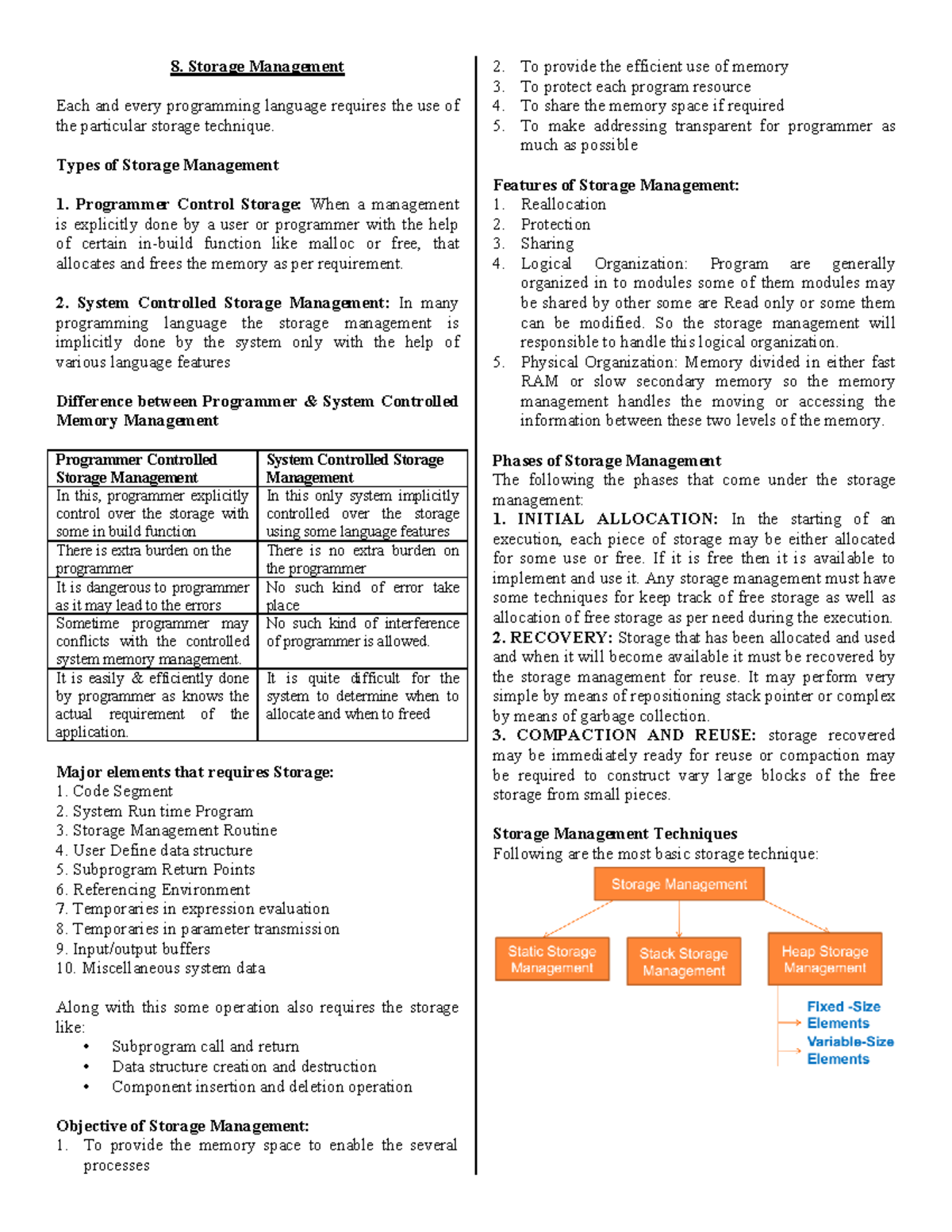 File 5e95900 b24698 - PPL NOTES - Storage Management Each and every ...