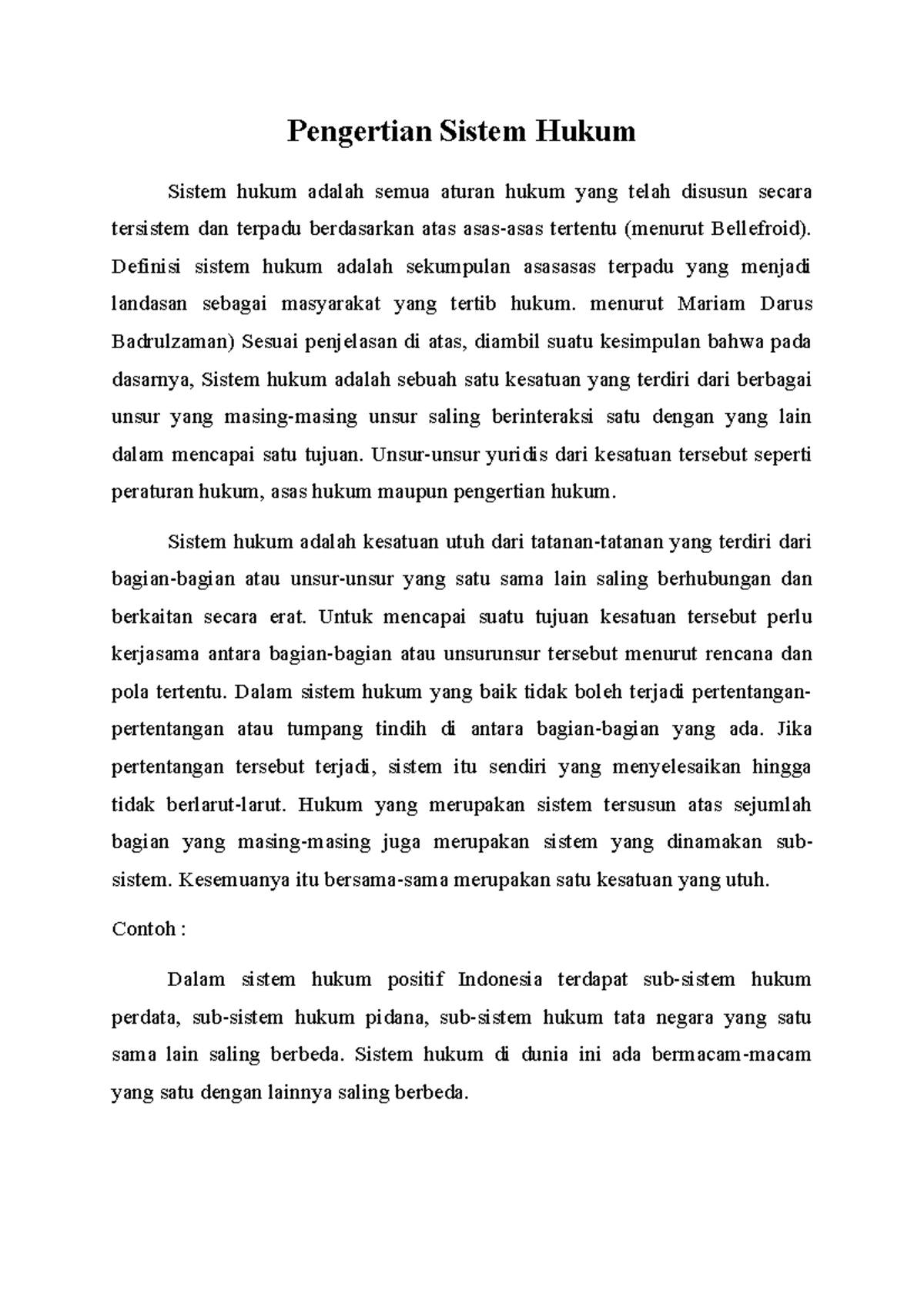 Pengertian Sistem Hukum Pengertian Sistem Hukum Sistem Hukum Adalah Semua Aturan Hukum Yang 
