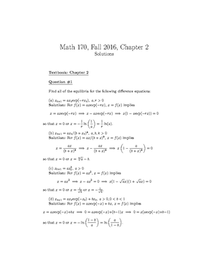 MATH 170 Assignment 1 - Math 170, Fall 2016, Chapter 1 Solutions ...