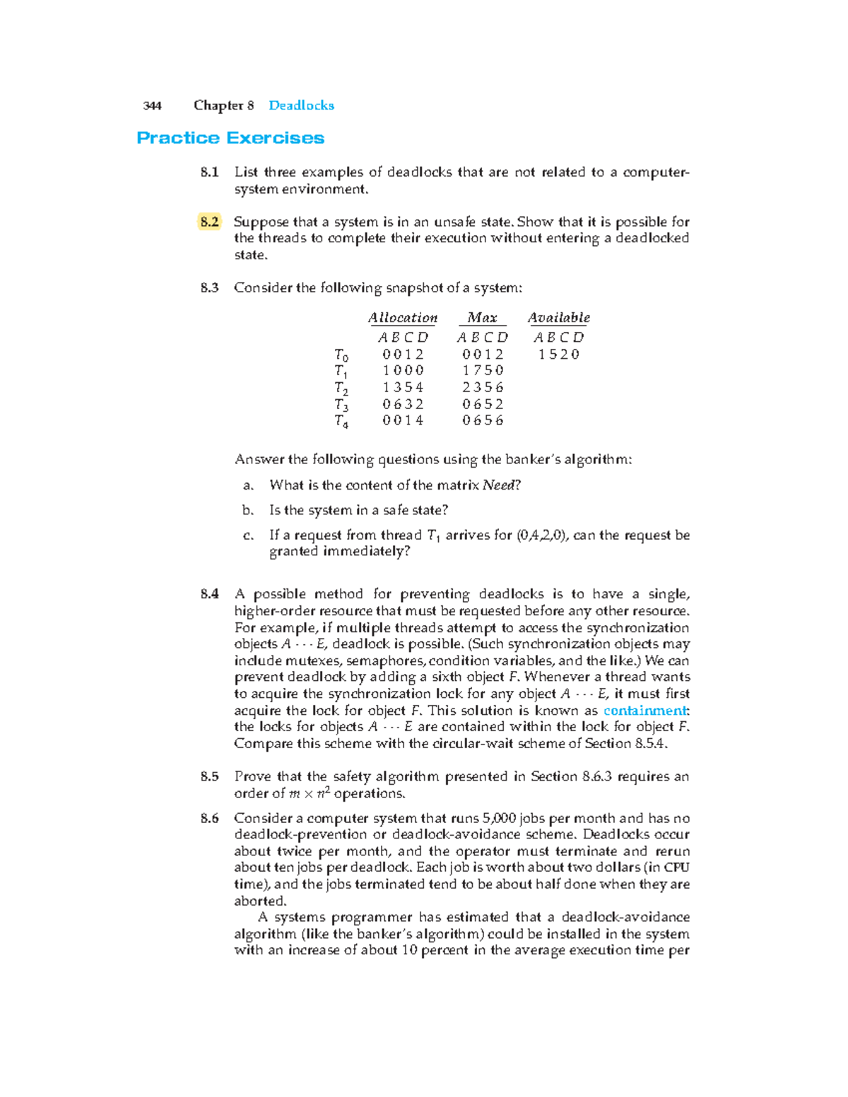 Exercises 4 (Chapter-8) Mar-08-2024 - $IBQUFS %FBEMPDLT Practice ...
