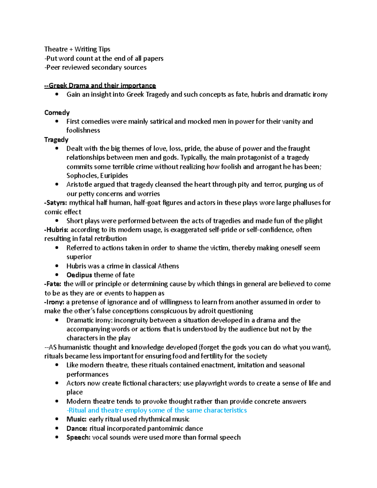 Theatre + Writing Tips - Melissa Hughes - Theatre + Writing Tips -Put ...