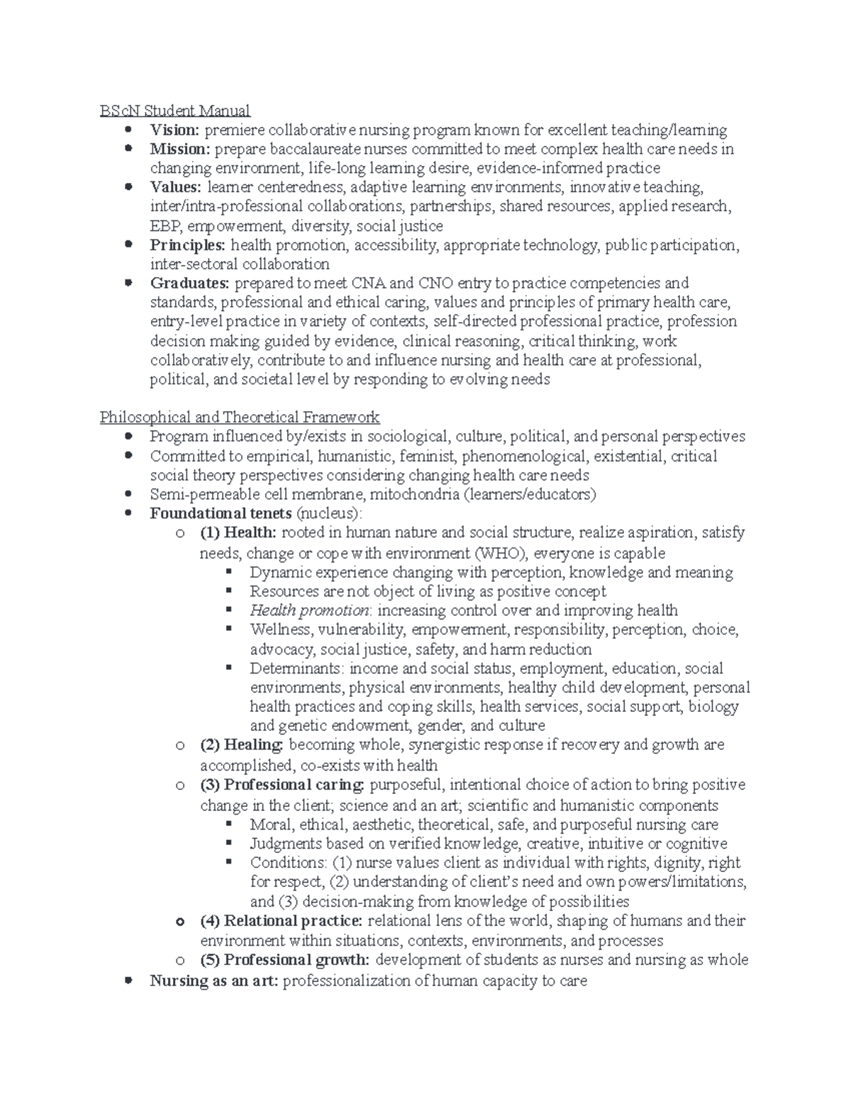 Summary, all lectures - Complete summary for Midterm 1 - BScN Student ...