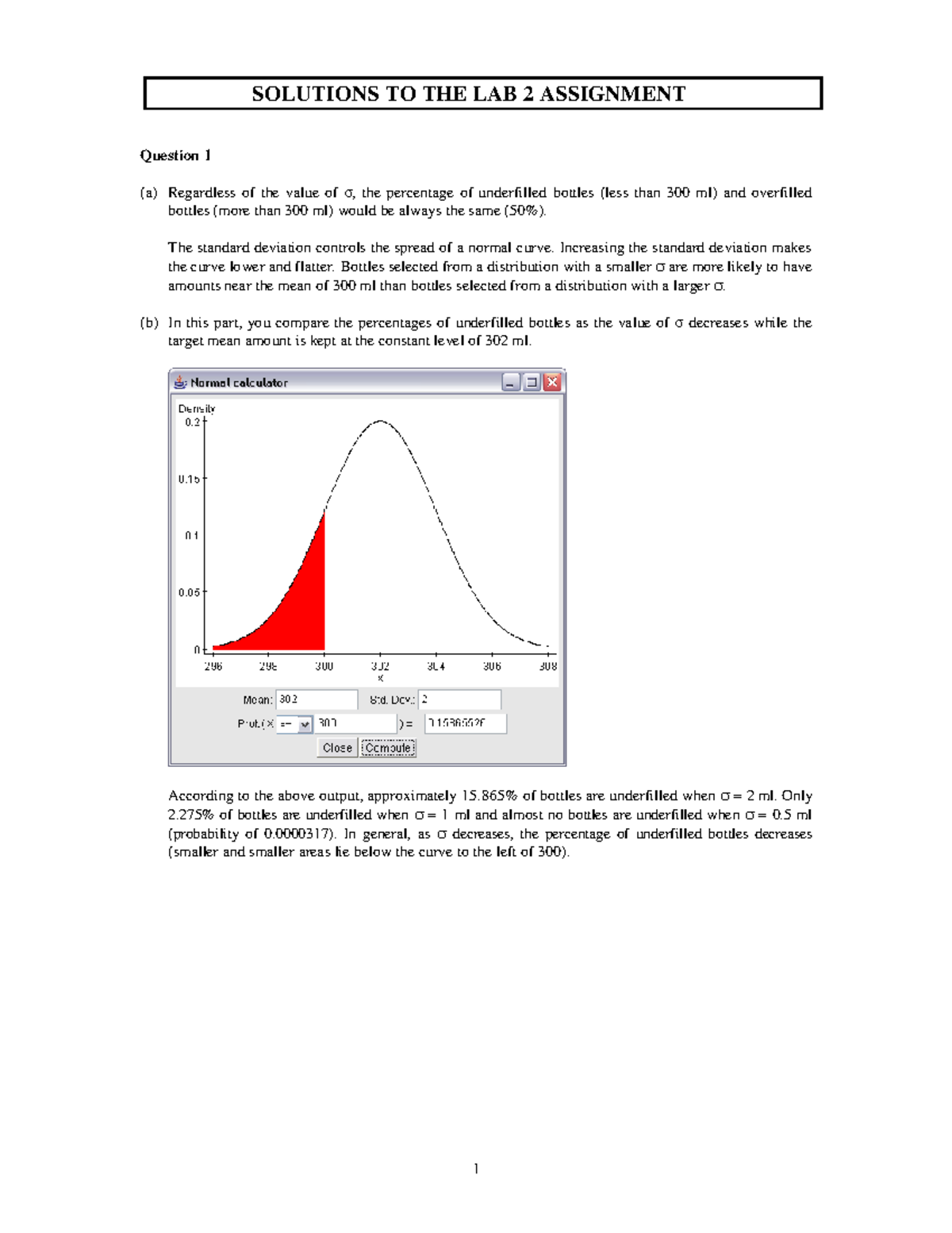 Asg2soln - Stat 151 Lab Assignment Winter2019 - SOLUTIONS TO THE LAB 2 ASSIGNMENT Question 1 (a ...