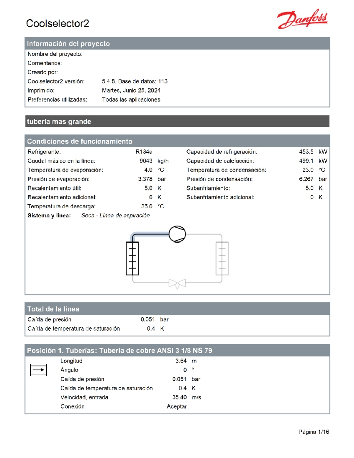 Informe coolselector - Coolselector2 Danfoss Información del proyecto ...