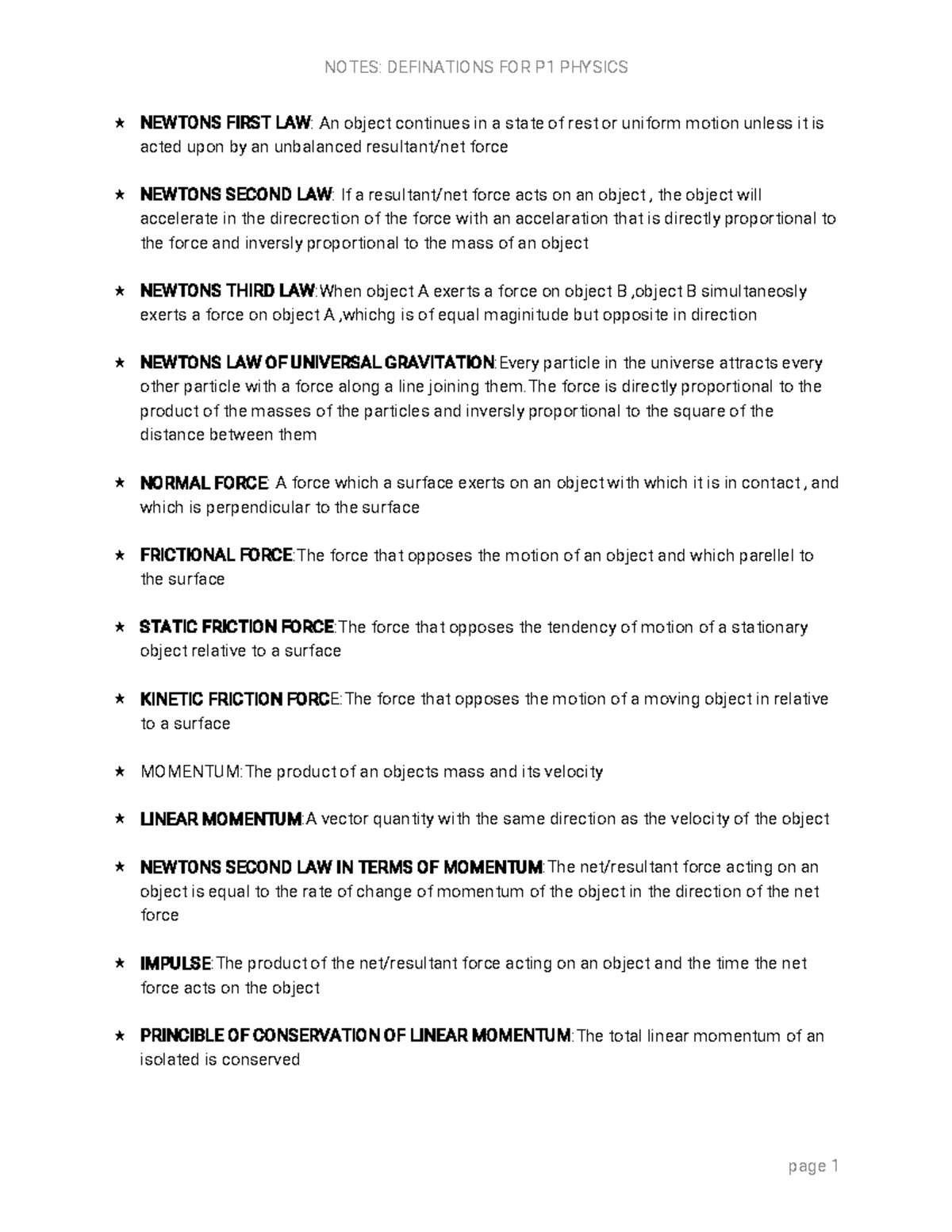 Physics Definations Paper 1 2021 BY Emdee - NOTES ...